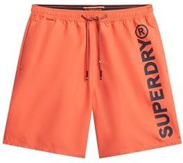 Superdry Maillot de Bains Sport Graphic 17 Swim mhi Hot Coral XL
