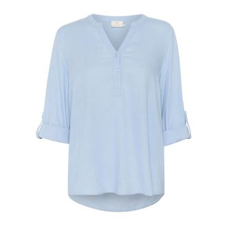 Kaffe KAmilia Blouse - Femme - Blouses et Chemises - Bleu - Taille: 36 FR