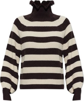 Max Mara Pull &agrave; col roul&eacute; en laine Pontile - Femme - Pulls - Brun - Taille: 38 FR