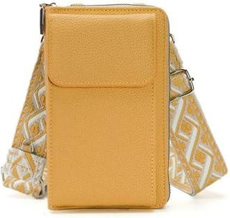 Generic GLDFW Sac à bandoulière en cuir pour téléphone portable, sac à main de voyage, sac à bandoulière design avec petit, jaune