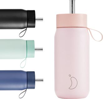Chilly's Switch - BPA-freier Trinkbecher aus Edelstahl mit breitem Strohhalm für Milchshakes und Bubble Tea - Doppelwandig, vakuumisoliert - Blush Pink, 750ml