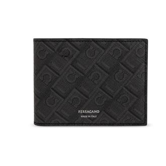 Ferragamo Homme, Accessoires, Gris, Taille: ONE Size Portefeuille Monogramme