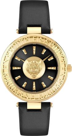 Plein Sport Homme, Accessoires, Noir, Taille: ONE Size Montre &agrave; quartz avec bracelet en cuir