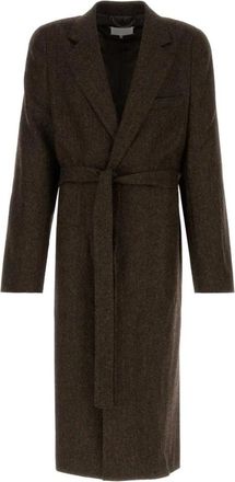 Maison Margiela G&uuml;rtel-Mantel aus Fischgr&auml;twolle - - Coats - Herren - Braun - L