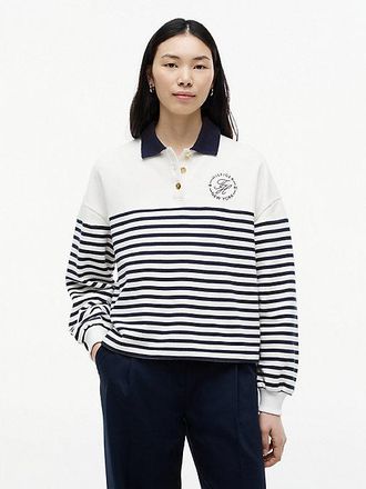Tommy Hilfiger Sweat polo d&eacute;contract&eacute; &agrave; boutons dor&eacute;s