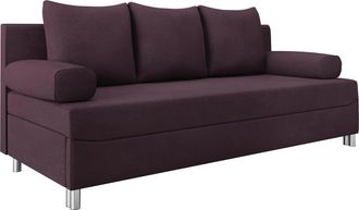Mirjan24 Schlafsofa Dover, Sofa mit Bettkasten und Schlaffunktion, Bettsofa, Farbauswahl, Schlafcouch mit Chromfüße, Couch, Couchgarnitur (Schlafsofa ohne Pols