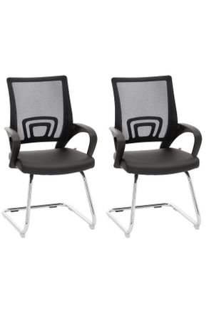 MID.YOU Mid.you Besucherstuhl, Schwarz, Chrom, Metall, Kunststoff, Textil, Rundrohr, C-Form, 55x92x55 cm, Arbeitszimmer, Besucherstühle