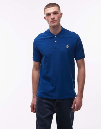 Paul Smith Polo &agrave; logo z&egrave;bre - Bleu