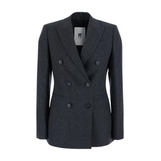 Pantaloni Torino Zweireihiger Kaschmir-Woll-Blazer - - Jackets - Damen - Grau - M