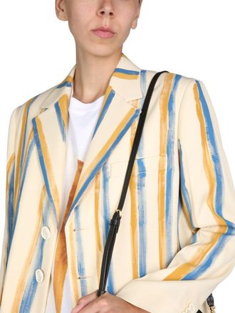 Marni Single-Breasted Virgin Wool Jacket - White