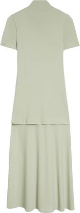 Jil Sander robe mi-longue à col montant - Vert