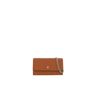 Carolina Herrera Editors Leder Umh&auml;ngetasche mit Kette - - Bags - Damen - Braun - ONE SIZE