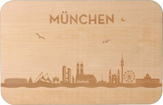 Goodtimes M&uuml;nchen Skyline Fr&uuml;hst&uuml;cksbrett 23cm x 15cm x 1cm