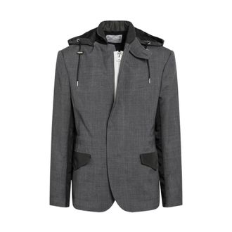 sacai Suiting X Nylon Twill Jacke - - Jackets - Herren - Grau - M