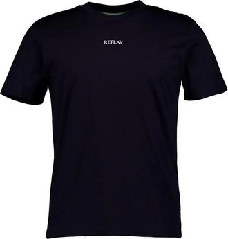 Replay Herren T-Shirt blau Baumwolle
