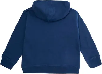 Gucci Logo-Embroidered Cotton Hoodie - Blue