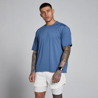 MyProtein MP Herren Hybrid Oversized Mesh T-Shirt - Schieferblau - XXXL