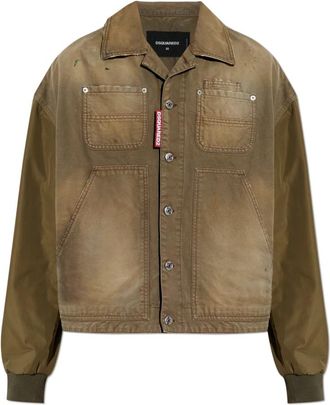 Dsquared2 Homme, Vestes, Brun, Taille: M Veste en jean effet vintage