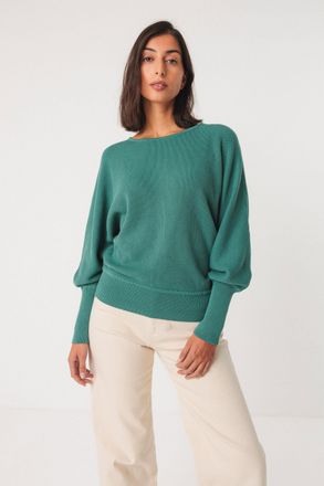 SKFK Damen vegan Strickpullover Ibar Blau