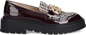 Liu Jo mocassins à empiècements en tweed - Rouge