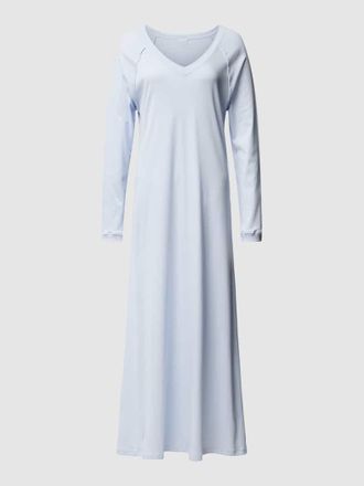 Hanro Nachthemd mit geripptem V-Ausschnitt