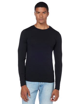 Jack & Jones Herren Longsleeve JJEBasic O-Neck Langarm-Shirt 12059220 Black XXL