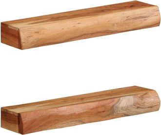 vidaXL Tag&egrave;res murales 2 pcs 60x17x8 cm bois massif dacacia Vidaxl