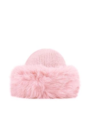 Queen Helena Winterm&uuml;tze mit Fell Weicher Pelz-Hut f&uuml;r Damen CP07, Rosa, One size
