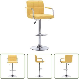vidaXL vidaXL Barhocker Gelb Stoff