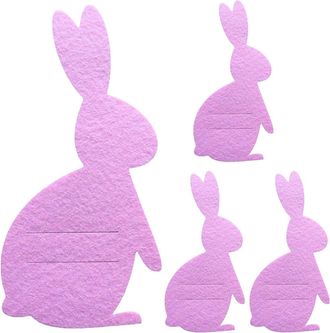 Generic 4 st&uuml;cke Easter Rabbits Bestecktaschen Tuch Utensilien Beutel Rabbits Bestecktaschen F&uuml;r Easters Feier Tisch (A, One Size)