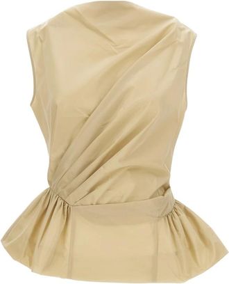 Simone Rocha Femme, Tops, Beige, Taille: 34 FR Draped Fitted Top