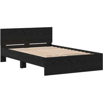vidaXL Cadre de lit avec tête de lit Chêne noir 120 x 190 cm Vidaxl