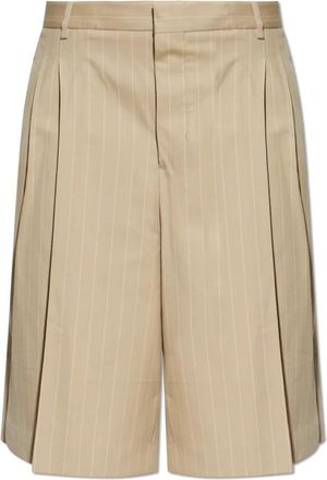 Ami Wool Pinstripe Shorts - - Shorts - Herren - Beige - XS