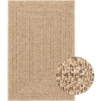 vidaXL vidaXL Tapis ZIZUR beige 140x200 cm aspect de jute int&eacute;rieur ext&eacute;rieur