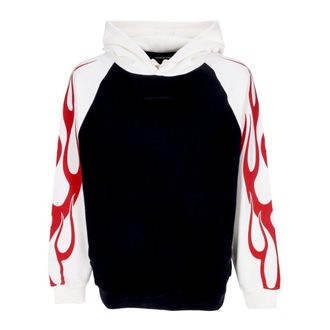 Vision Of Super Flames Leichter Hoodie Off White/Schwarz/Rot - - Sweatshirts & Hoodies - Herren - Schwarzk - XL