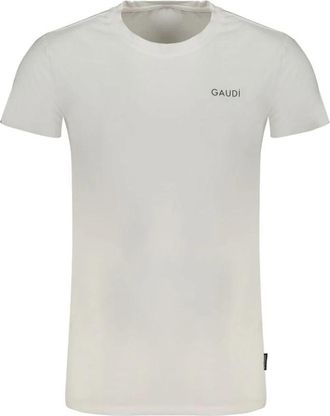 Gaud&igrave; Druck Logo Kurzarm T-Shirt - - Tops - Herren - Wei&szlig; - XL