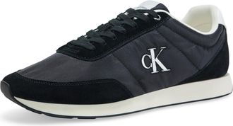 Calvin Klein Herren Runner Sneaker Retro Mix mit Logo, Schwarz (Black/Bright White), 40