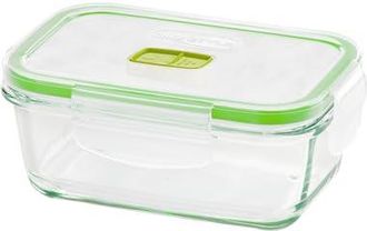 GiòStyle GIOSTYLE Lebensmittelbehälter aus Glas - 0,8 l - luftdichter Verschluss - rechteckig - Made in Italy - geeignet für Kühlschrank, Gefrierschrank und Mi