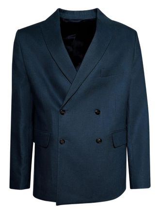 Bode blazer croisé en lin - Bleu