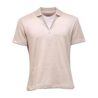 Eleventy 2037As Platinum Zip Shirt - - Tops - Herren - Beige - XS