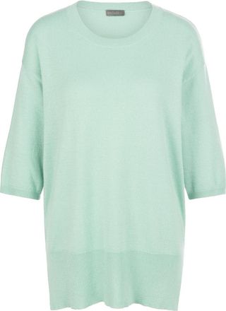 include Rundhals-Pullover aus Kaschmir und Seide include grün