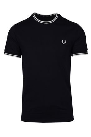 Fred Perry T-shirt double lisere Fred Perry Pour Homme en Bleu Marine