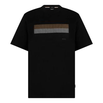 HUGO BOSS Stripe-artwork T-Shirt - - Tops - Herren - Schwarzk - XS