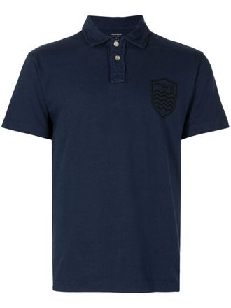 Osklen polo en coton à imprimé graphique - Bleu