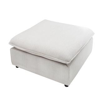 Invicta Interior Gro&szlig;er Hussenhocker Heaven 100cm Natur Leinenstoff Hussenstoff Husse Hussenbezug Wohnzimmerhocker Fu&szlig;hocker Ottomane