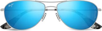 Maui Jim lunettes de soleil Baby Beach &agrave; monture ovale - Argent