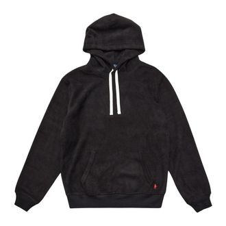 Polo Ralph Lauren Schwarzer Logo Kapuzen Fleece Pullover - - Sweatshirts & Hoodies - Herren - Schwarzk - M