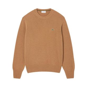 Lacoste Carded Wool Crew Neck Sweater - - Knitwear - Herren - Beige - L