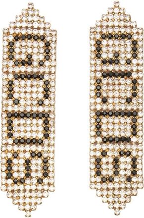 GCDS Gcds, Femme, Accessoires, Jaune, Taille: ONE Size Boucles doreilles Bling Logo