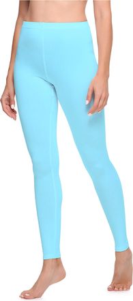 Ladeheid Leggings Damen aus Baumwolle Bequeme und Lange Leggins für Frauen für Frühling Sommer Herbst Winter Saison LA40-133 (Türkis, XXL)